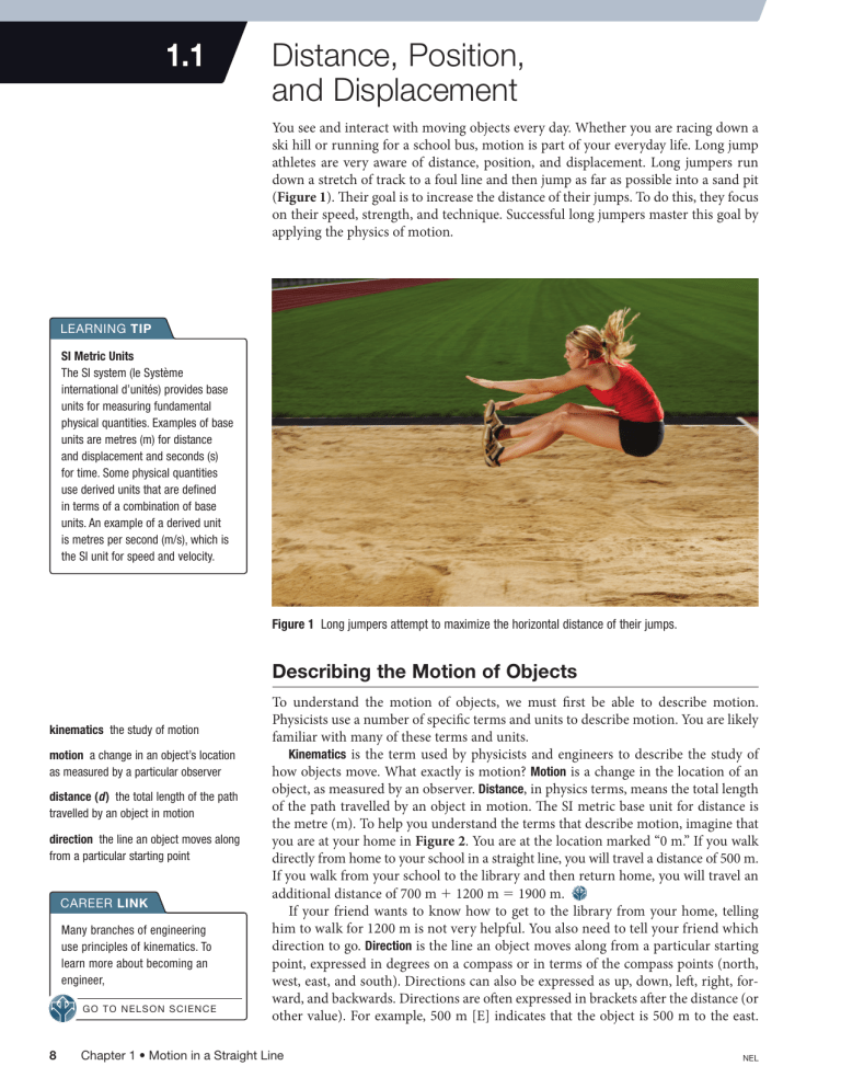 Physics: Distance, Position and Displacement