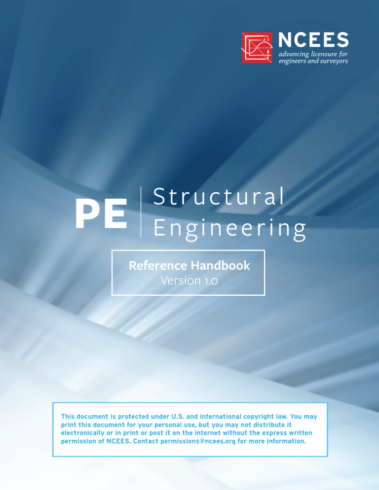 PE Structural Engineering Reference Handbook