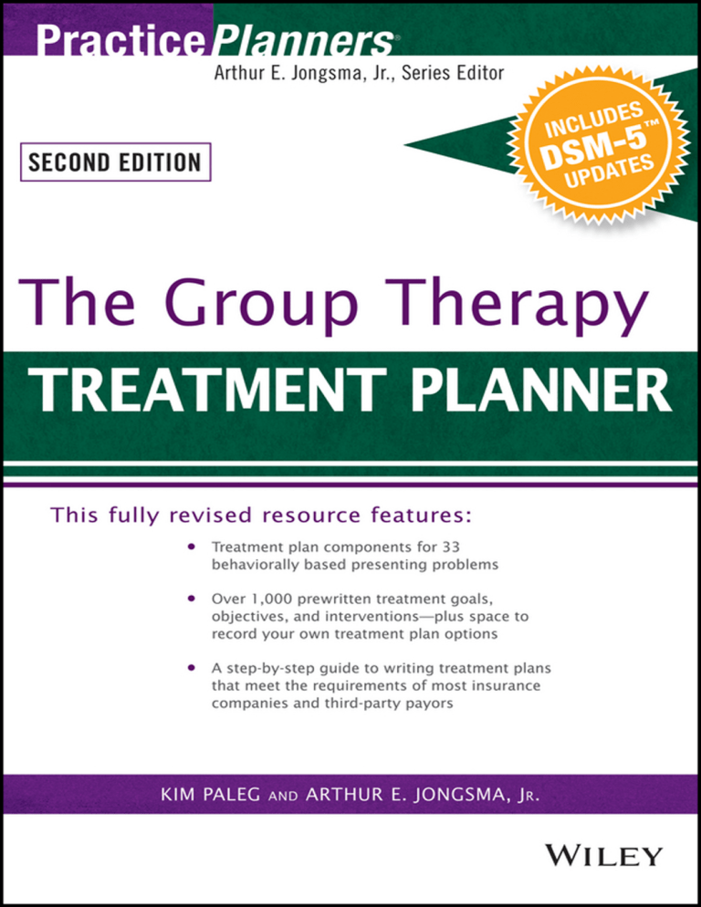 Group Therapy Treatment Planner DSM-5