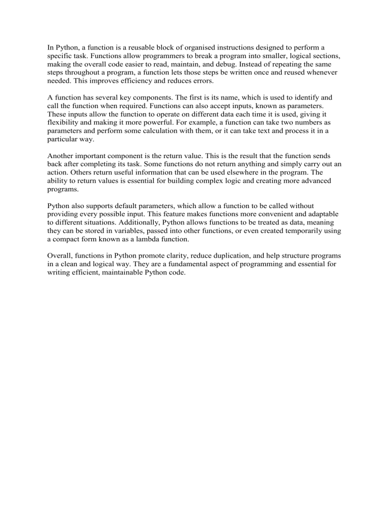 Python Functions Explained: A Beginner's Guide