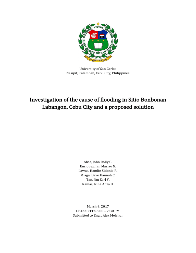 Flood Investigation & Drainage Solution Cebu City Thesis