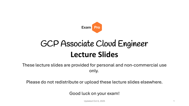 GCP Associate Cloud Engineer Exam Guide