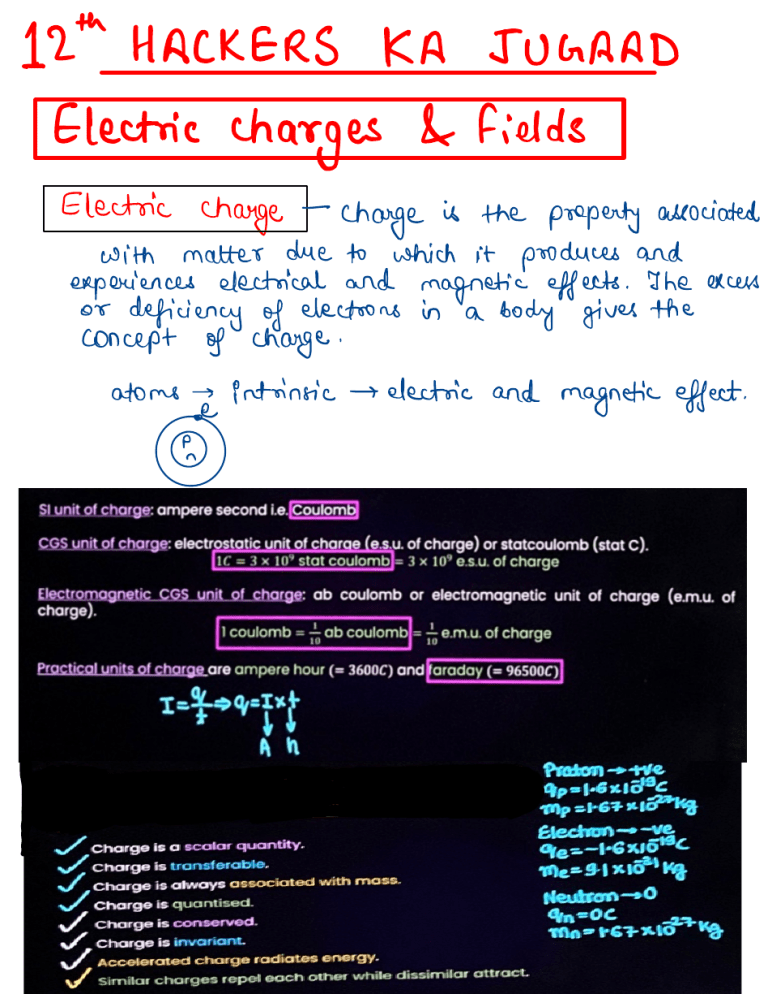 Physics: Electrostatics Lecture Notes