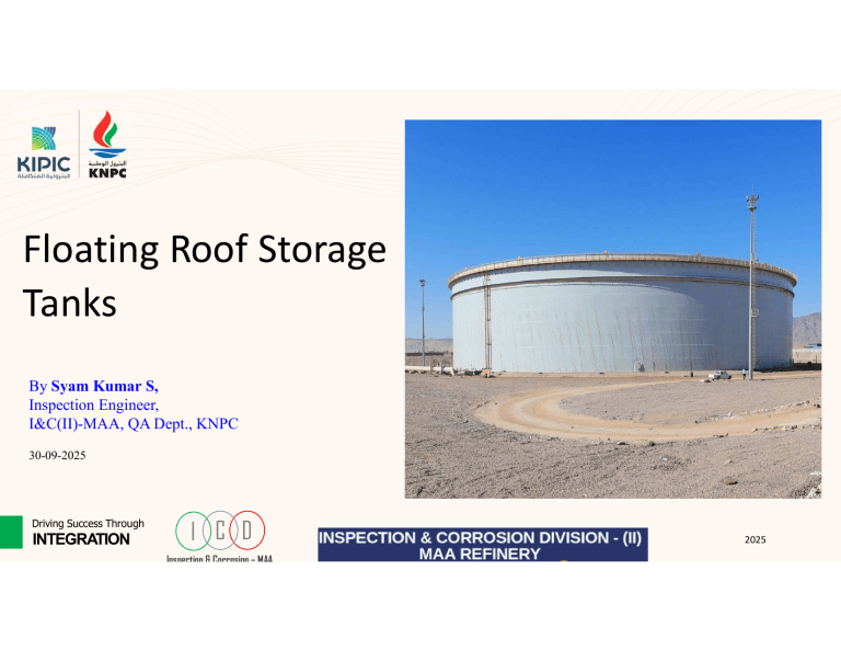 Guide to Floating Roof Storage Tanks