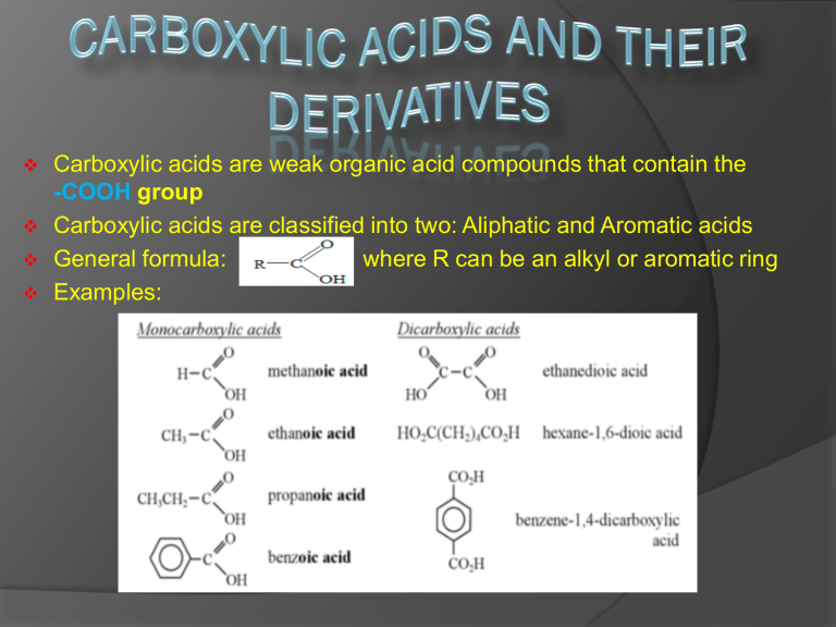Carboxylic Acids and Derivatives Chemistry Guide