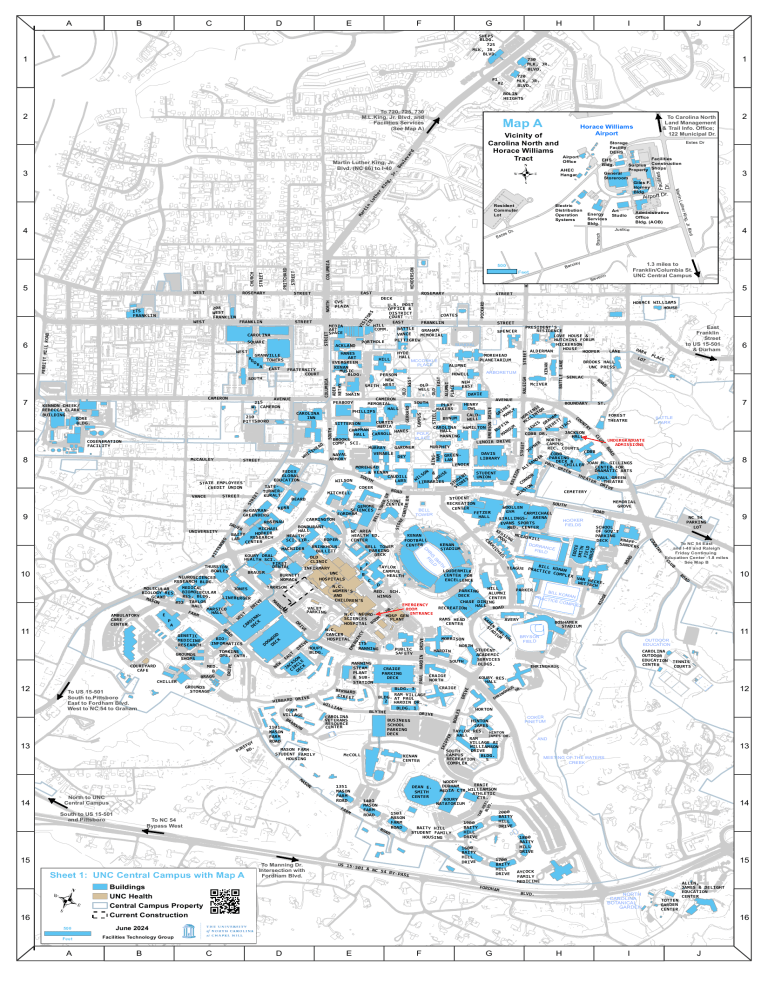 UNC Chapel Hill Campus Map & Directory