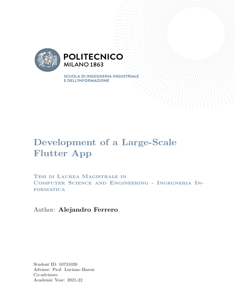 Flutter App Architecture & Testing Thesis