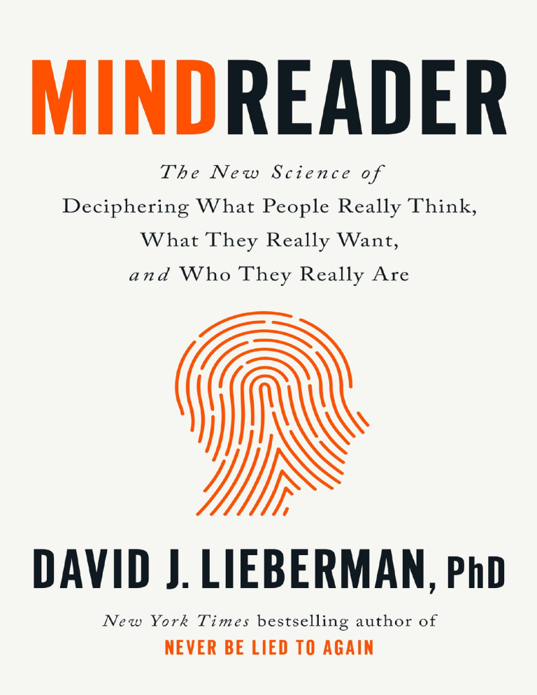 Mindreader by David J. Lieberman: Decode Thoughts & Intentions