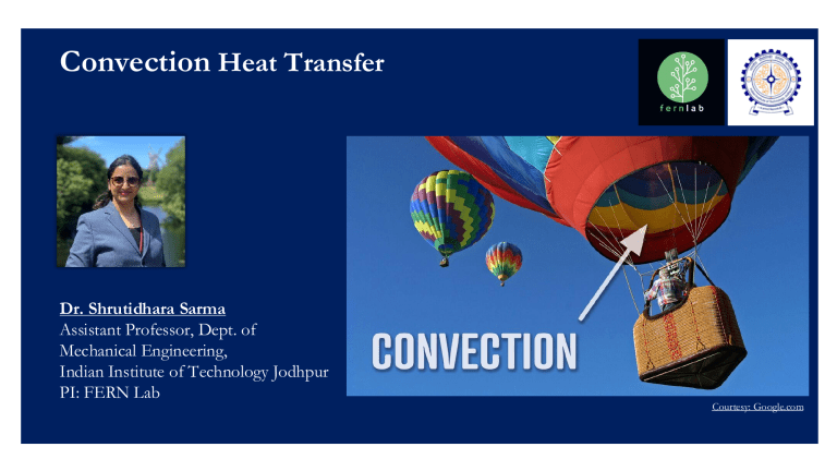 Convection Heat Transfer Lecture Notes