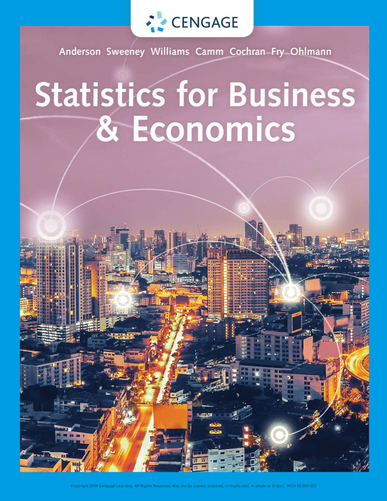 Statistics for Business & Economics Textbook