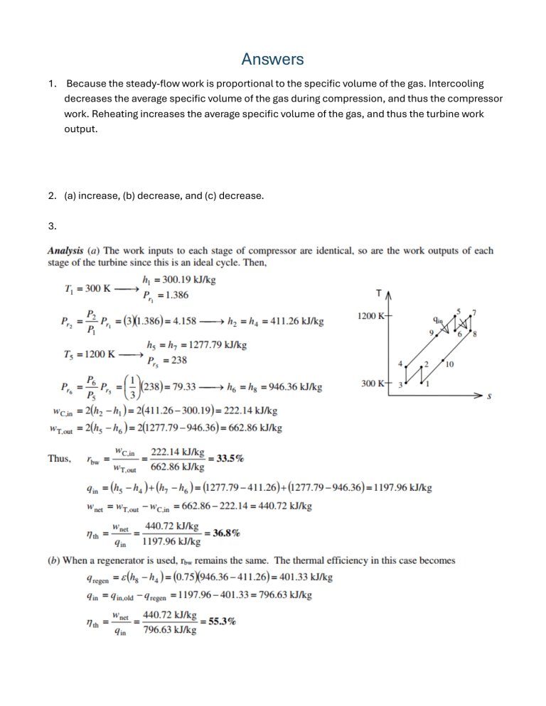 Thermodynamics Exam Answers & Analysis