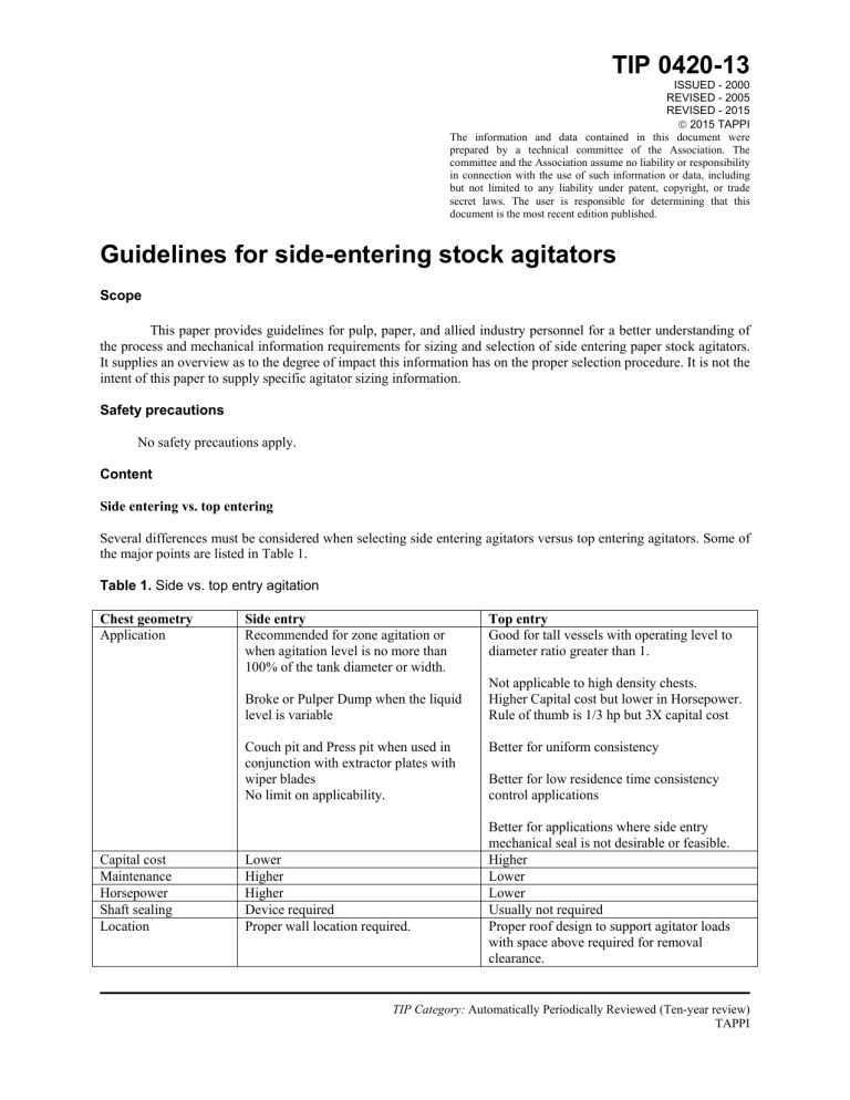 Guide to Side-Entering Stock Agitators