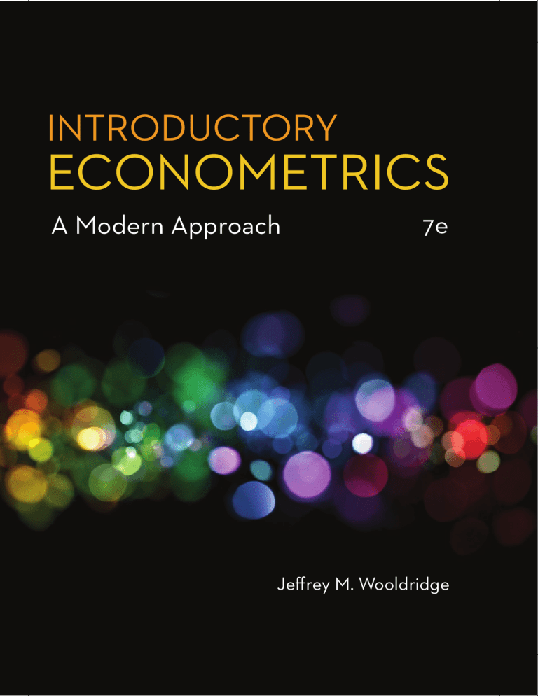 Introductory Econometrics 7th Ed. Wooldridge