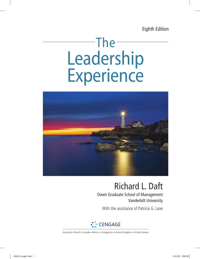 The Leadership Experience Textbook 8th Ed.