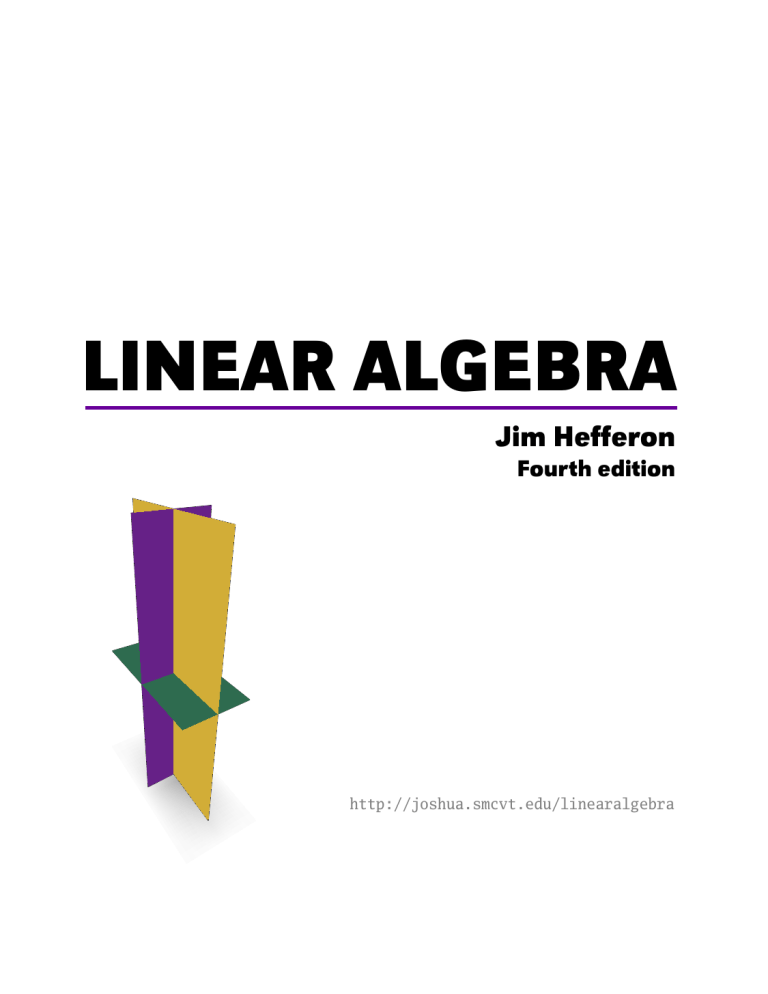 Linear Algebra Textbook Hefferon