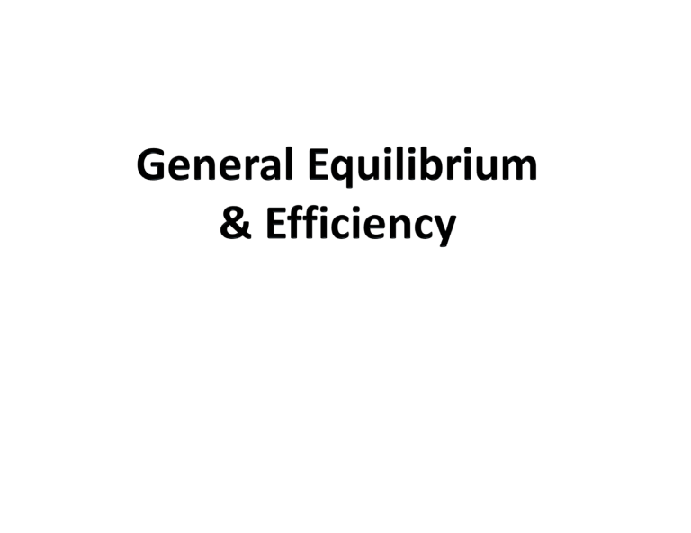 General Equilibrium & Pareto Efficiency Guide