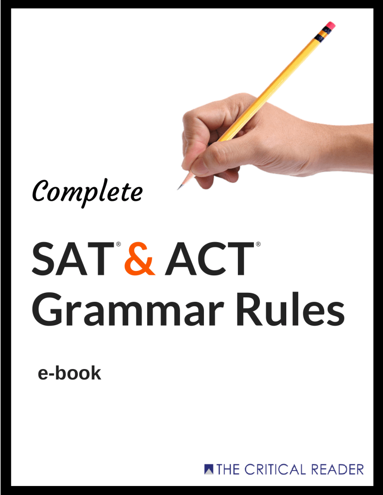 Complete SAT & ACT Grammar Rules Guide