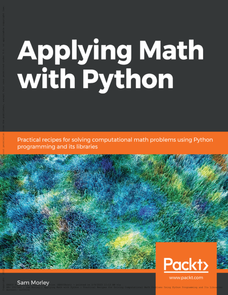 Applying Math with Python: Practical Computational Math Guide