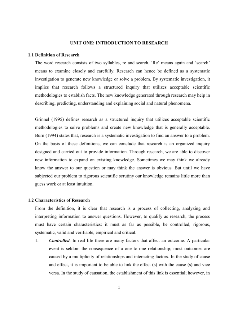 Introduction to Research Methodology Guide