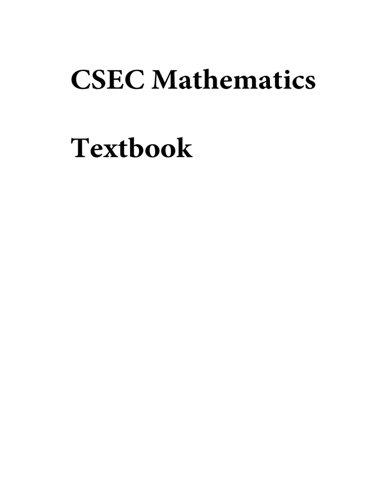 CSEC Mathematics Textbook by Collins
