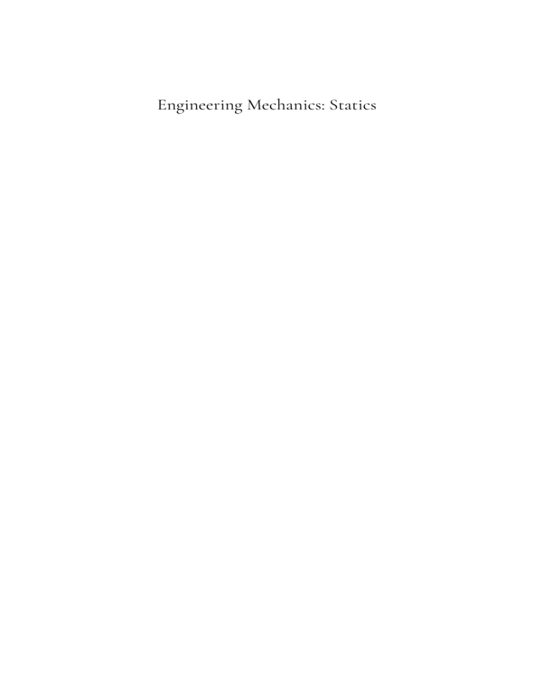 Engineering Mechanics: Statics Textbook