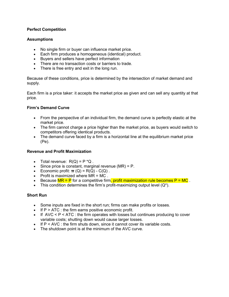 Microeconomics Market Structures Guide