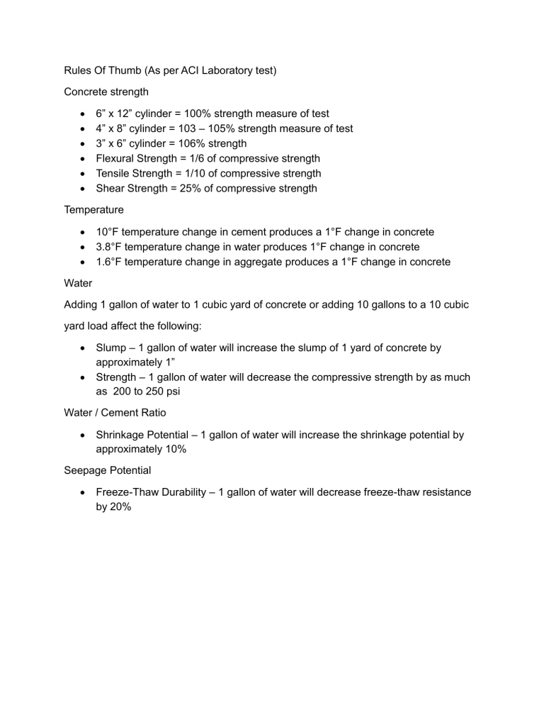Concrete Strength and Properties Guide