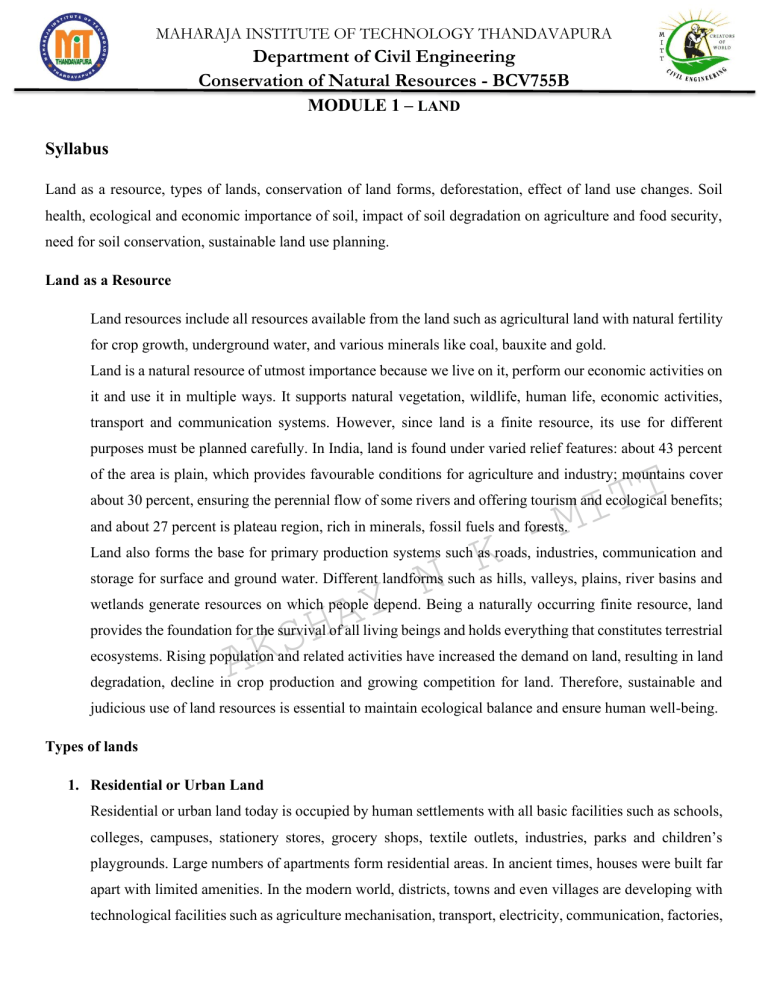 Land & Soil Conservation Guide