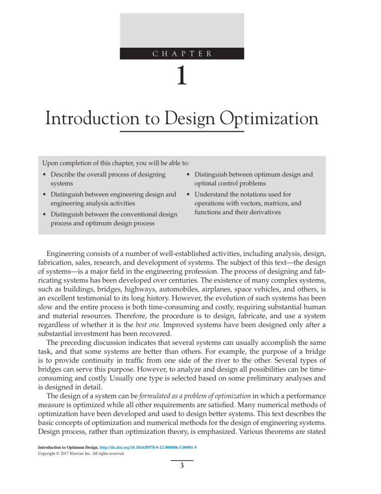 Optimum Design Formulation in Engineering