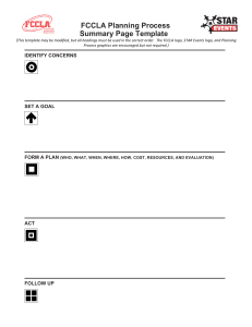 FCCLA Planning Process Worksheet
