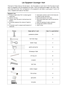 Lab Equipment Scavenger Hunt Worksheet