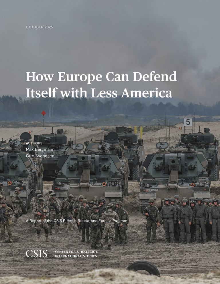 Europe's Defense Strategy: CSIS Report 2025