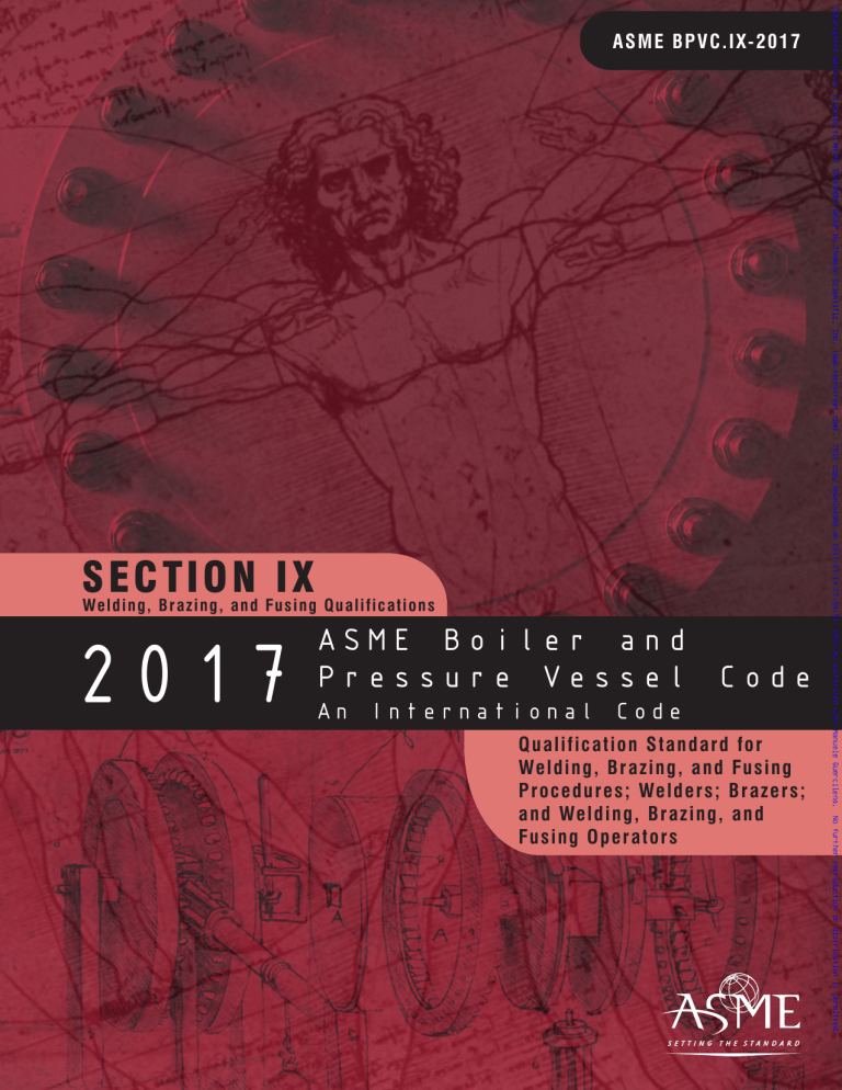 ASME BPVC.IX-2017 Welding Brazing Fusing Qualifications