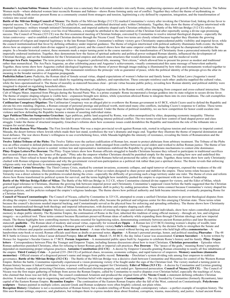 Roman History Study Guide | Key Terms & Sources