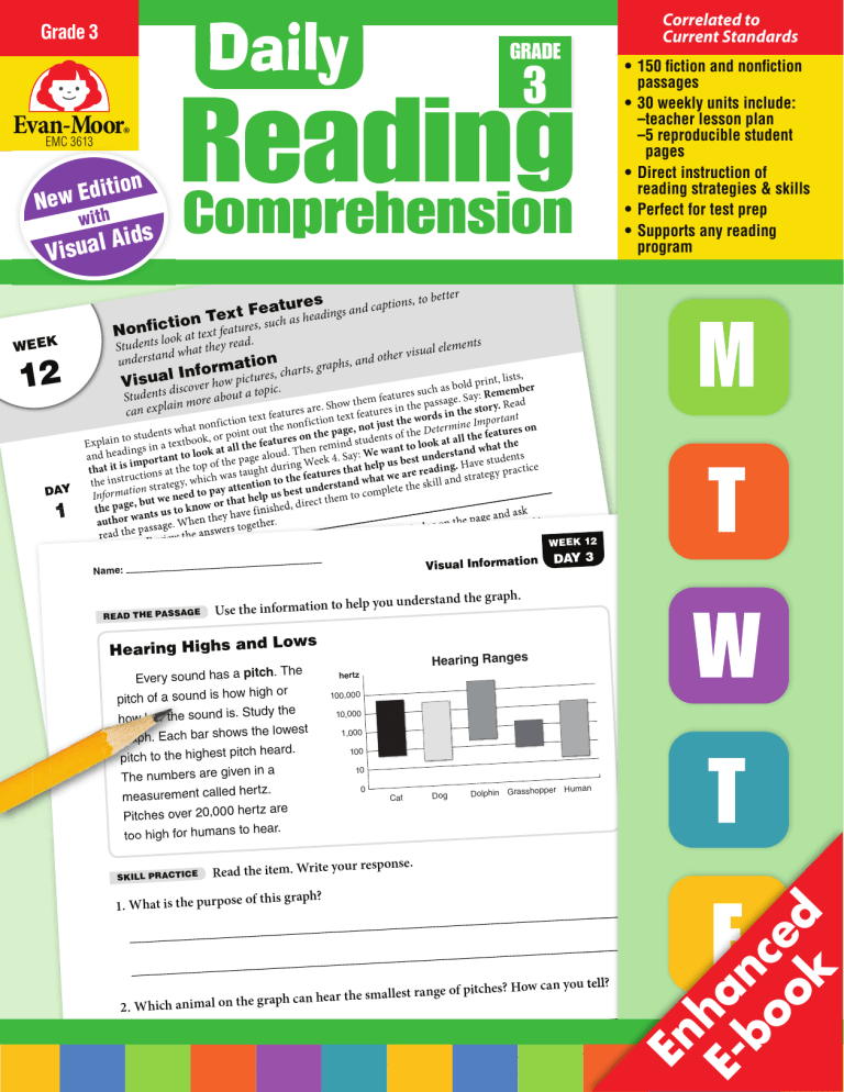Grade 3 Daily Reading Comprehension Workbook