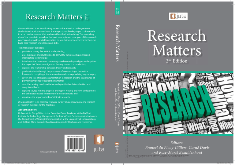 Research Matters 2nd Ed: Intro to Research Methods