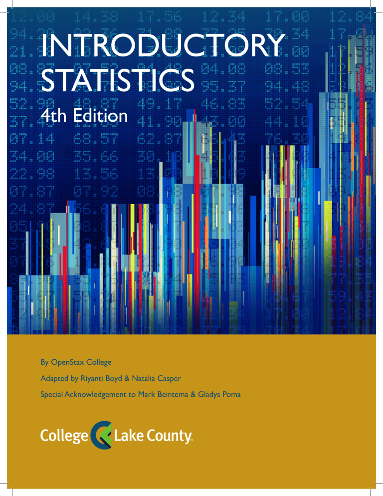 Introductory Statistics 4th Edition