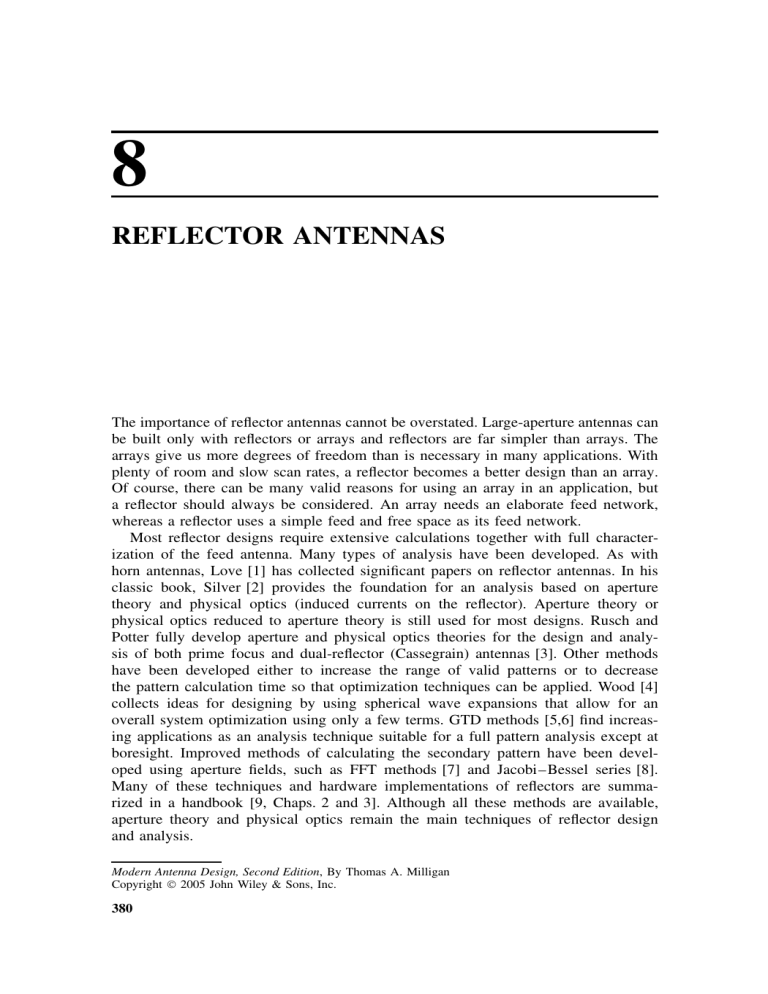 Modern Antenna Design: Reflector Antennas