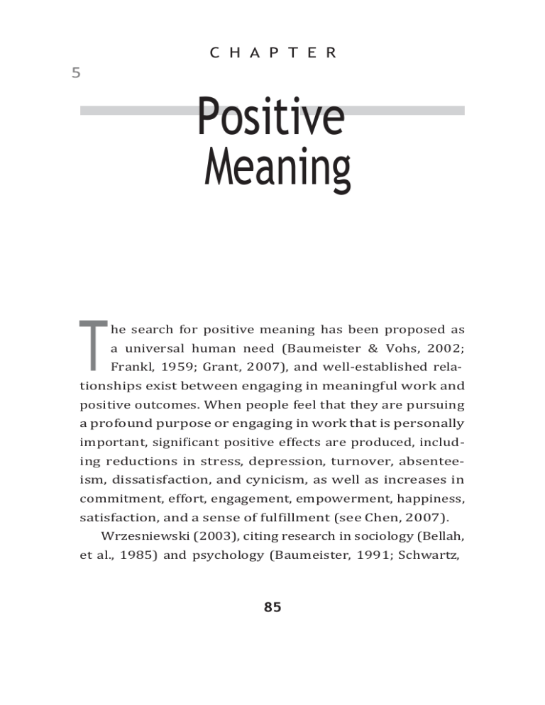 Positive Meaning in Work | A Guide to Calling