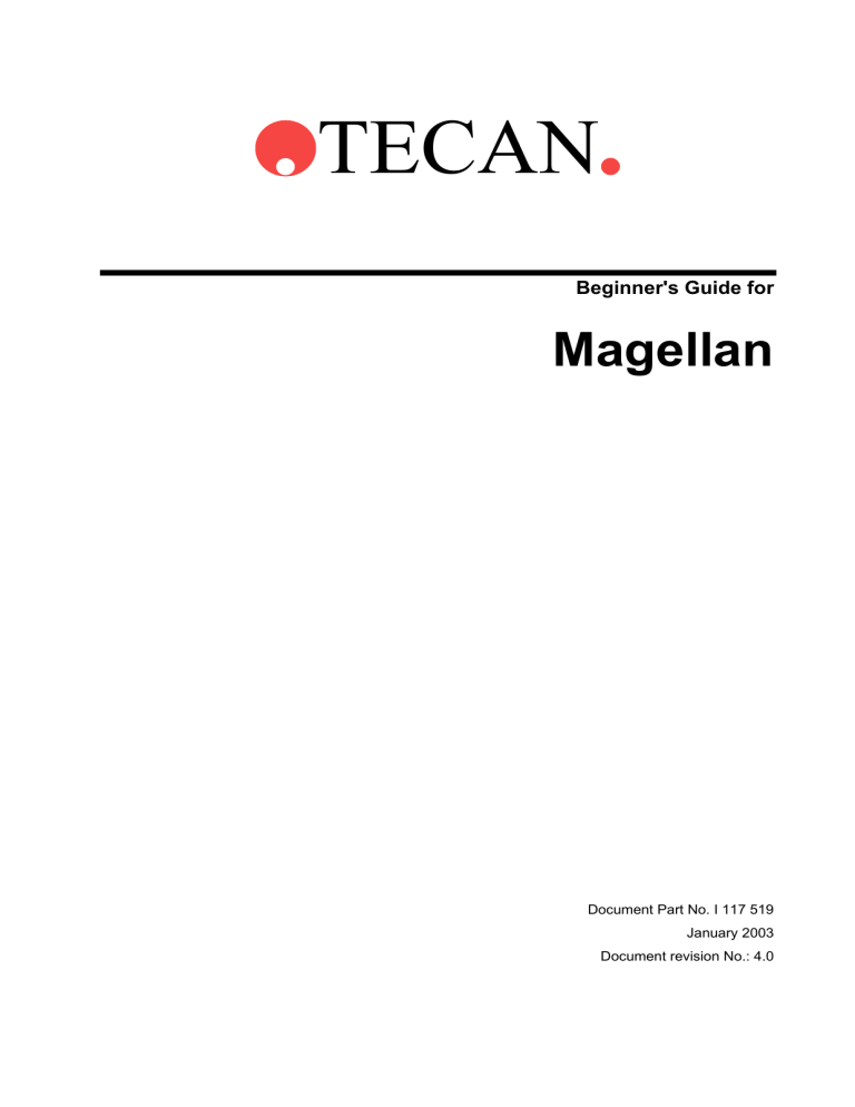 Beginner's Guide for Magellan Software