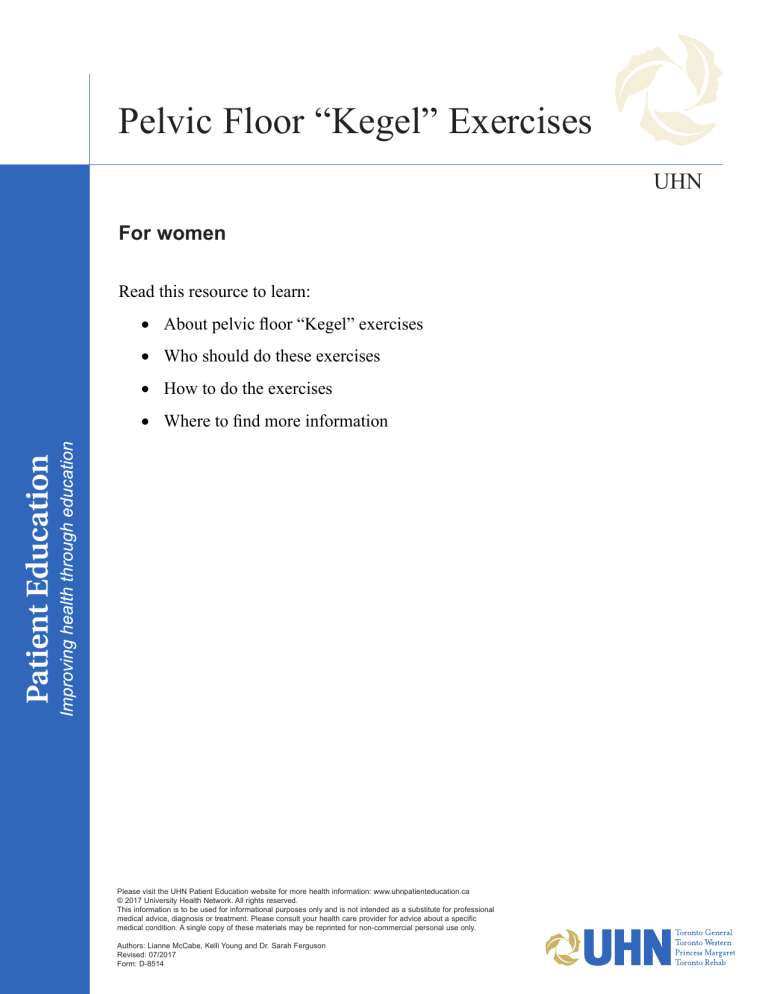 Pelvic Floor Kegel Exercises for women