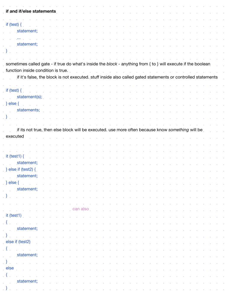 Guide to if, else, and Switch Statements