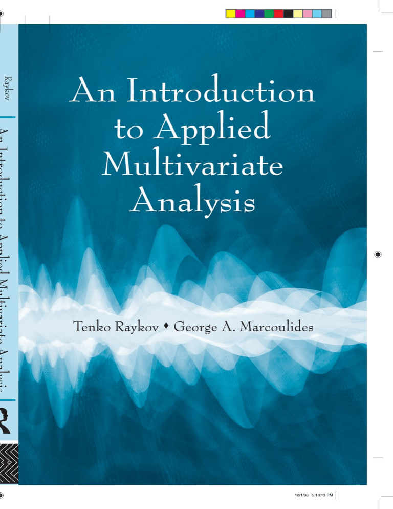 Introduction to Applied Multivariate Analysis