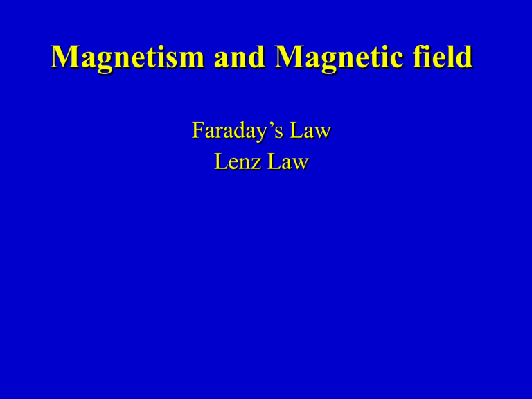 Faraday's and Lenz's Law of Electromagnetic Induction