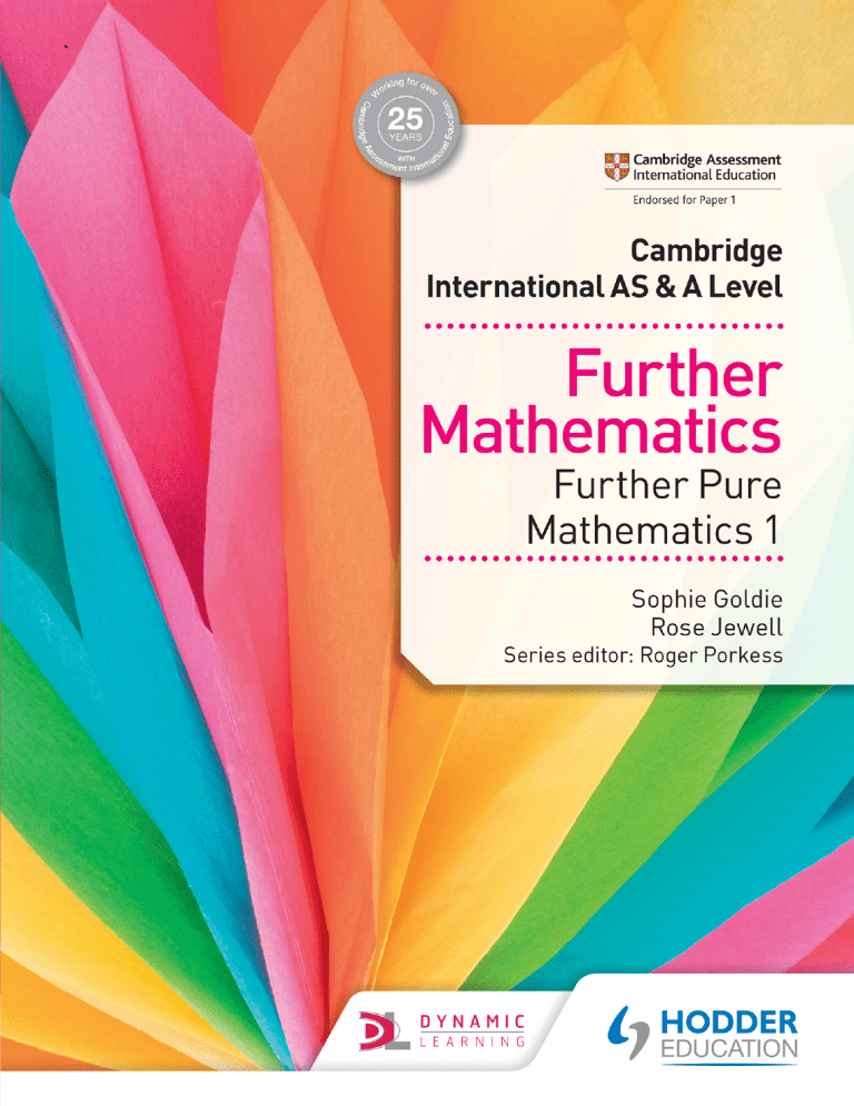 Cambridge AS & A Level Further Mathematics Textbook