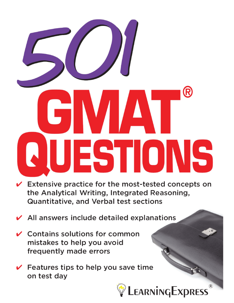 501 GMAT Questions: Practice Tests for Analytical Writing, Verbal ...