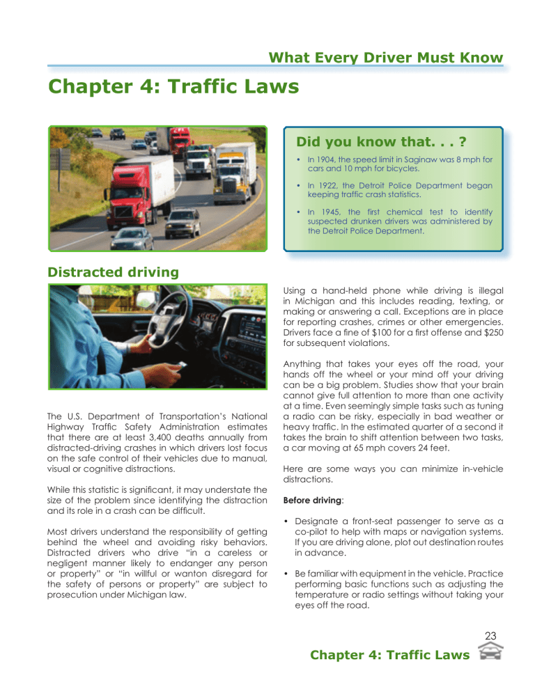 Michigan Driver's Manual: Traffic Laws