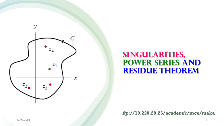 Complex Analysis: Singularities & Series