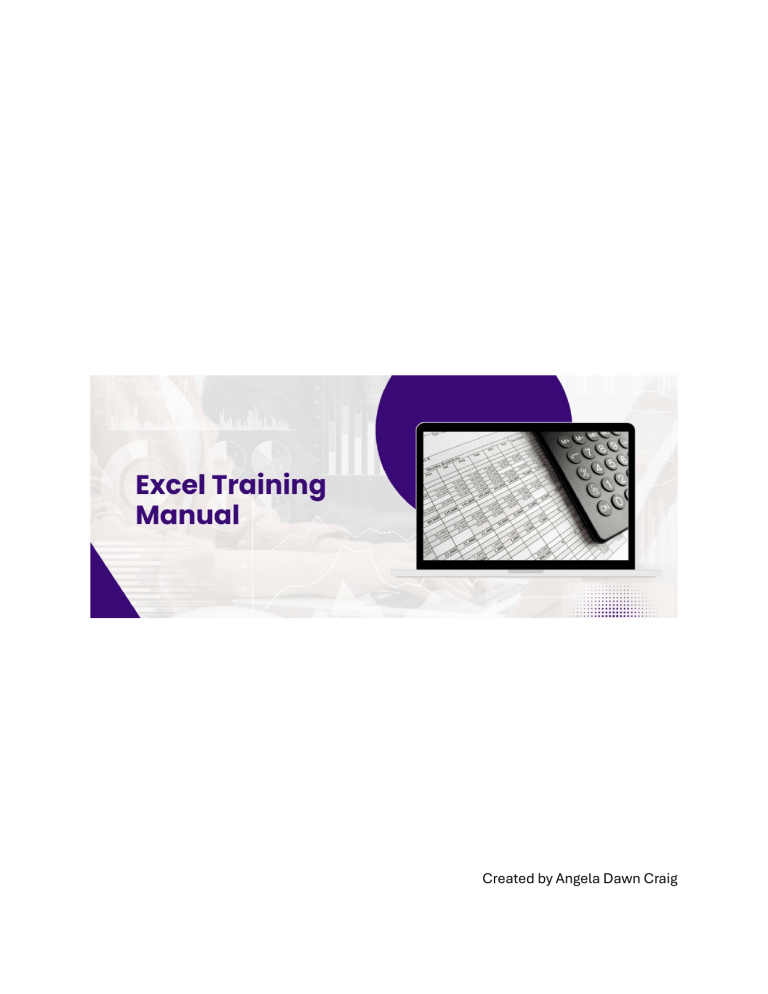 Excel Skills for Admin Staff Training Manual