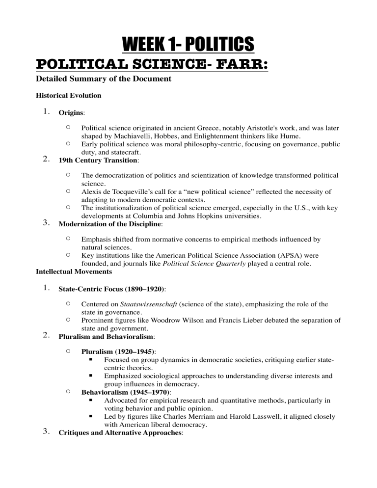 Political Science Study Guide & Notes